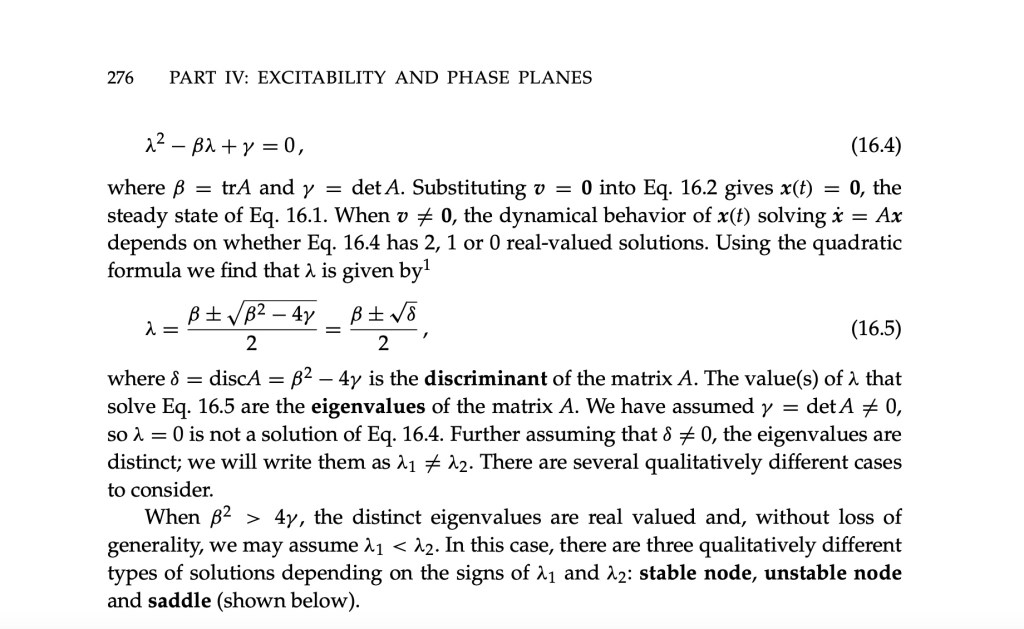 The sign of beta in quadratic formula | Cellular Biophysics and Modeling